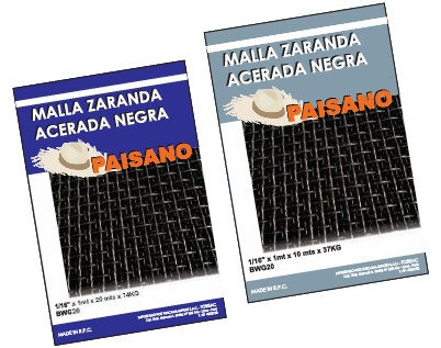 Malla zaranda acerada negra PAI42 – Toscana Import SAC